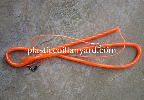 3/5M angling fishing rod lobster clasp stretchy flexi coiled lanyard anti-drop cable rope supplier
