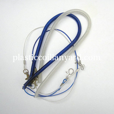 Charming purple color 5M fishing lanyard promotional fishing accessories spiral coil cord supplier
