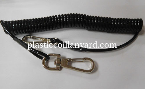 Heavy Duty Big Key Hooks with Strong Pulling Retracted Wire Coil Strap Holder Black Cord supplier