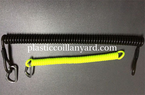 Heavy Duty Big Key Hooks with Strong Pulling Retracted Wire Coil Strap Holder Black Cord supplier