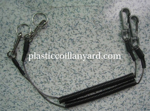 1.8m Long Quality Real Steel Coil Spiral Cord Tool Lanyard Holder to Help Prevent from Hitting supplier