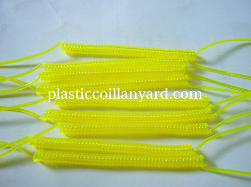 China Factory OEM Different Size/Color Plastic Spring String Coil Tether w/Straight Line on Two Ends supplier