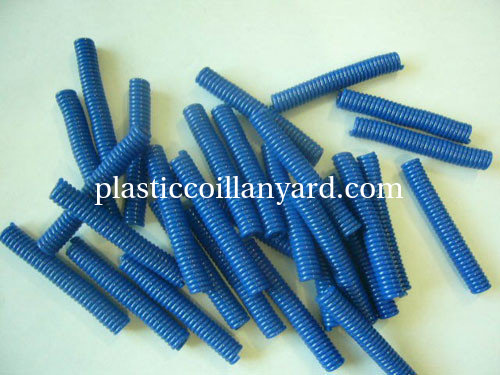 Plastic Material Blue Color Stretch Coil Cord lanyard as Semi-finished Spiral Part supplier