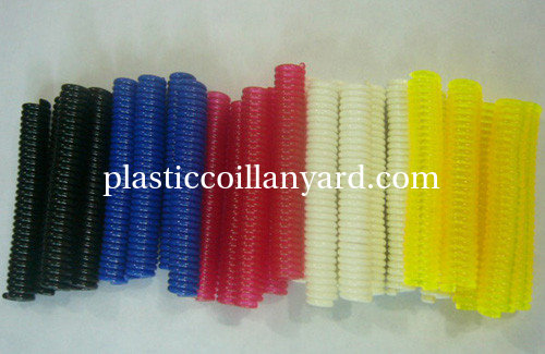Plastic Material Blue Color Stretch Coil Cord lanyard as Semi-finished Spiral Part supplier