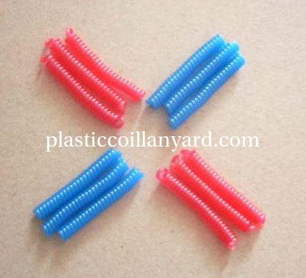 Plastic Material Blue Color Stretch Coil Cord lanyard as Semi-finished Spiral Part supplier