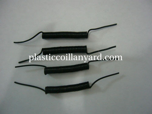 Factory OEM TPU High Quality Black Spiral Coil Tether Part 2.5mm Diametre 15cm Length supplier