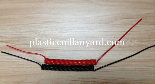 Factory OEM TPU High Quality Black Spiral Coil Tether Part 2.5mm Diametre 15cm Length supplier