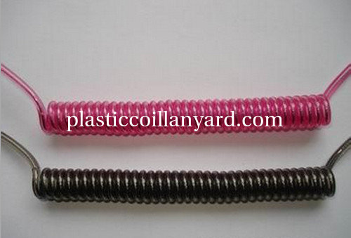 Factory OEM TPU High Quality Black Spiral Coil Tether Part 2.5mm Diametre 15cm Length supplier