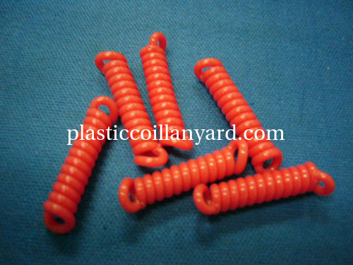 Thick PU 3mm Cord Diametre Red Color Plastic Safety Cable Semi-finished Elastic Spiral supplier