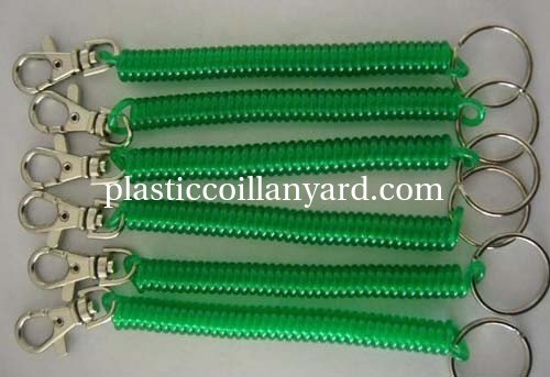 Various Colors 2.5*10*120mm Plastic Spring Safe Key Holder w/Thumb Trigger and Splirt Ring supplier