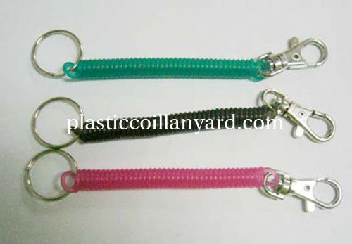 Light Translucent Green 10cm Long Trigger Spring String Key Chains supplier