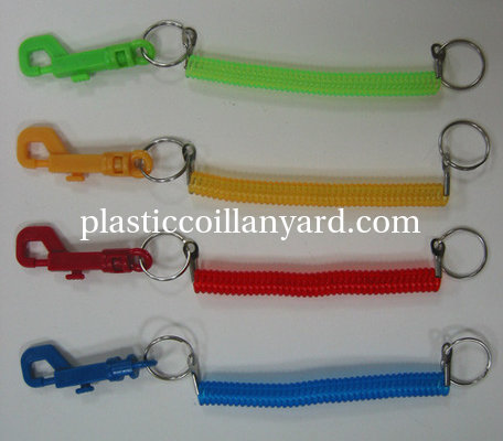 Popular Red Green Color Trigger Snap Coil w/Sucker Security Lanyard Product supplier