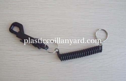 Custom 80mm Unstretched Length Balck Color Sprial Jogger Coil Cord supplier