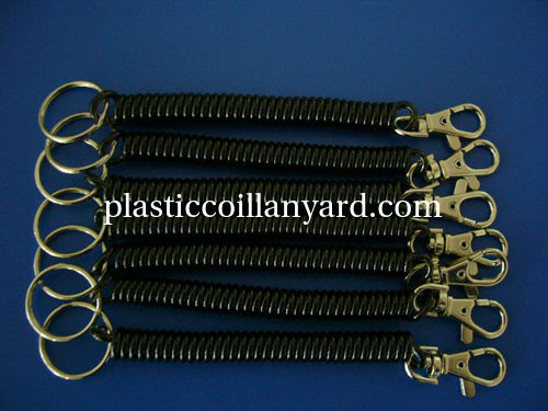Plastic Flexible 120mm length Coil Key Rings in Different Custom Colors Hot Selling supplier