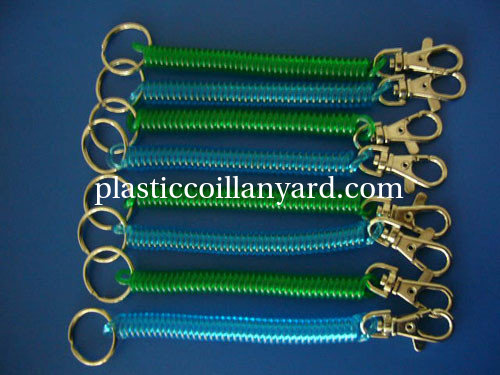 Plastic Flexible 120mm length Coil Key Rings in Different Custom Colors Hot Selling supplier