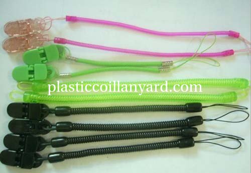 High Quality Tooth Black Plastic Clip and Slim Short Black Spring String Cord Tether Combo supplier