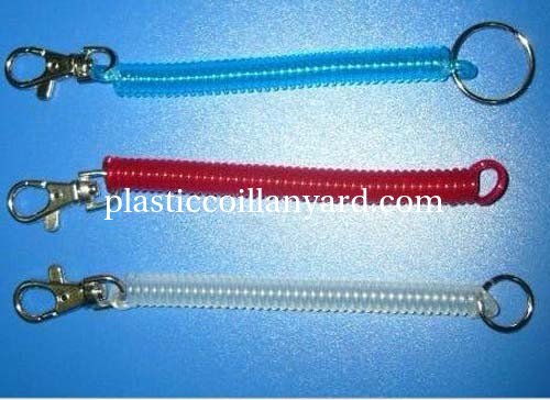 High Quality Clear Plastic Safe Expandable Coil Key Holders Good Promotional Fasteners supplier