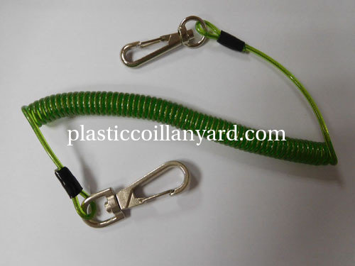 Top quality Transparent Clear Cable Wire Coil Lanyard Hot Selling Security Retractabl Leash Retainers supplier