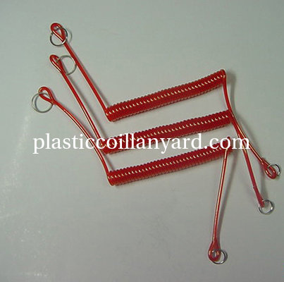 Innovative 3.0Cord Dia Red Plastic Tool Lanyard Cable&Safety Tether Leash Fall Protection for Valuable Tools supplier