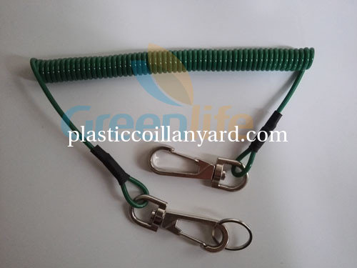 Stretchable Quick Relase Coil Lanyard with Clip and Split Ring Best Spring Steel Wire Lanyards for Anti-Lost supplier