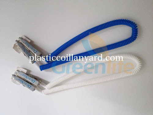 Dental Clip Expander Slim Plastic Spiral Rope Napkin Holder in Blue/White Colour supplier