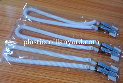 Dental Clip Expander Slim Plastic Spiral Rope Napkin Holder in Blue/White Colour supplier
