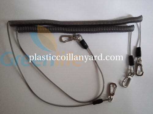 Safety Coiled Cable Tool Lanyard w/Long Straight Cord Attaching to Pen for Customer Conveniently Using supplier