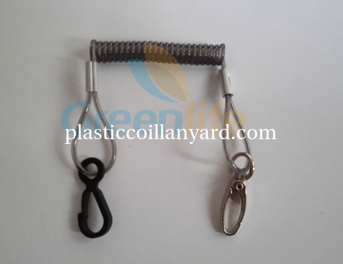 Black Vinyl Coated Stainless Steel Coil Tether w/Plastic or Metal Accessory as Simple Fastener supplier