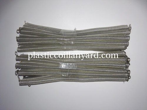 Transparent Clear 0.3wire 2.0cord 20cm Length Coiled Urethane Tether w/Screw Terminal Connectors supplier