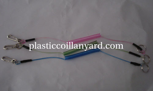 Transparent Black Wire Coiled Fishing Lanyard Short Holder Pole Anti-drop Leashes supplier
