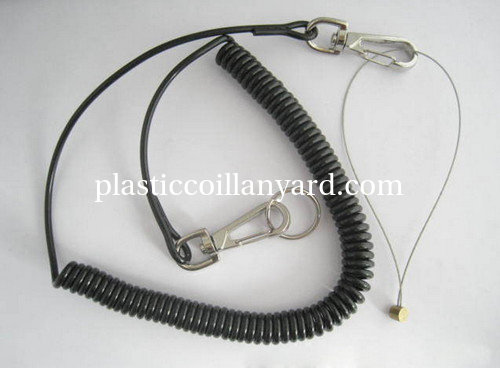 Good Strong Carabiner Lock Coiled Lanyard Tether Protect Tools supplier