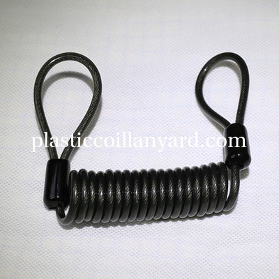 High Quality Short Coiled Tool Lanyard w/Heavy Duty Snap Hooks Steel/Plastic Coard Inside Available supplier