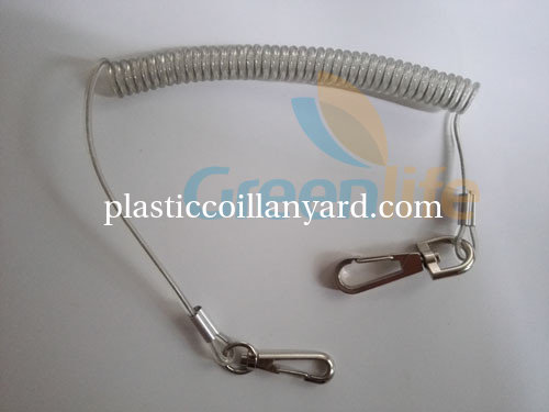 Big strong pulling innovative stainless steel wire spiral coil lanard w/thumb trigger hook supplier