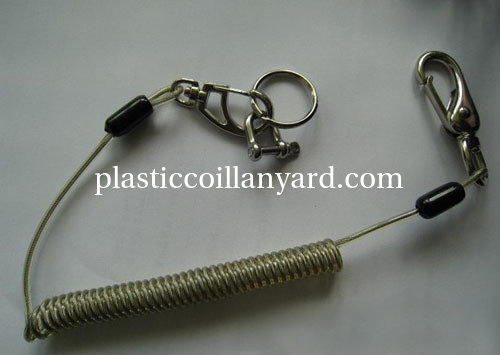 Heavy Duty High Pulling Steel Spring Leash w/Lock Hook&Ring supplier