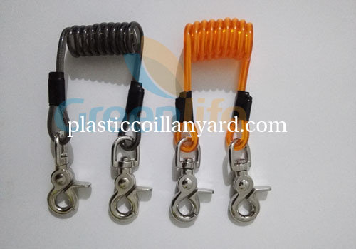 3.0mm dia Cord Solid Black Extendable Strap Customized Jet Ski Safety Hand Coiled Tool Lanyard supplier