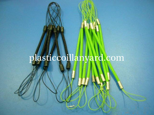 Colorful Slim Coil Pen Leash w/Phone Short Strap on Two Ends supplier