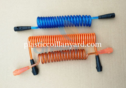 Extendable Double Plastic Spiral Coiled Fall Protection Safety Harness Using Fashion Custom Colors Ropes supplier