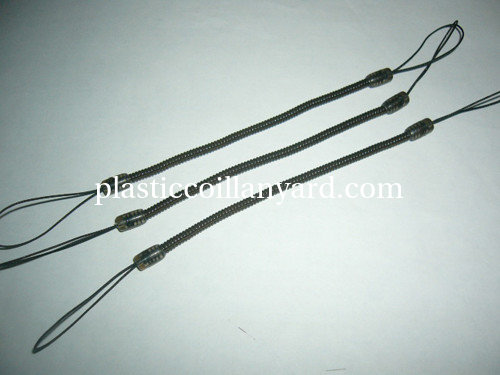 Slim 1.2mmCoil Line 135MM Unworking Length Flex Mini Solid Black Spiral Cords supplier