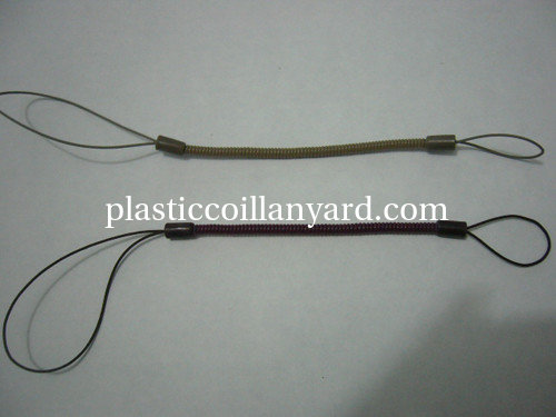 Slim 1.2mmCoil Line 135MM Unworking Length Flex Mini Solid Black Spiral Cords supplier