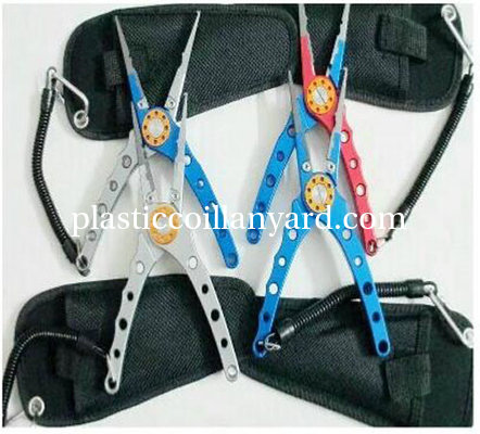 Customized Size and Blue Color 4'' to 40'' Multi-purpose Utilities Plier Coiled Lanyards supplier