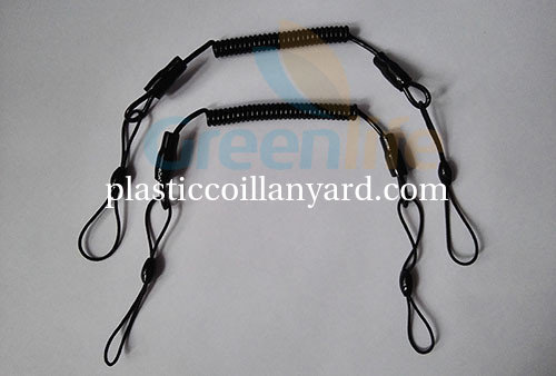 New Arrival Protection Smart Coil Leash w/Elastic Loop on Two Ends Black Color 2.0x7x55mm supplier