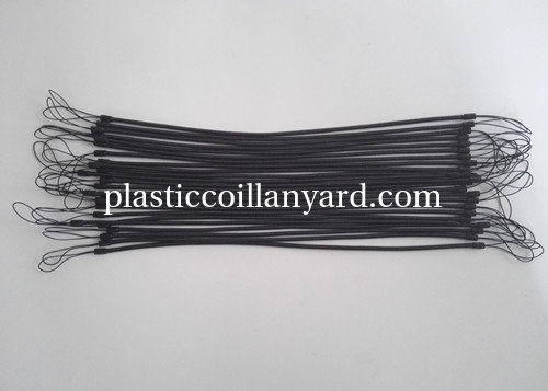 New Arrival Protection Smart Coil Leash w/Elastic Loop on Two Ends Black Color 2.0x7x55mm supplier
