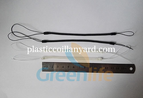 Slim and Thin Safety Spring Coil Cable with Black Nylon String Loop on Two Sides for Pen Safety supplier