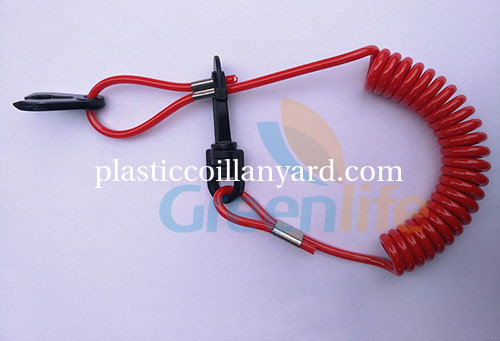 Safety Jet Ski Floating Standard Coil Ripcord w/Plastic Hook/Key and Metal J-Hook supplier