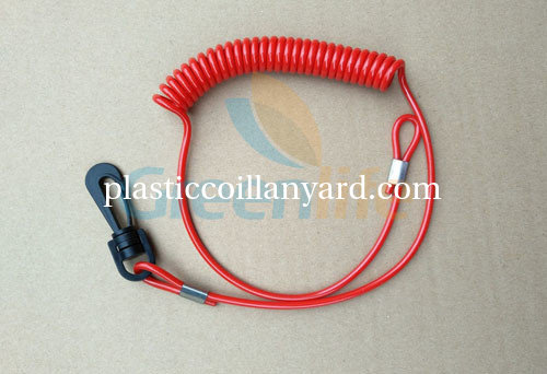 Safety Jet Ski Floating Standard Coil Ripcord w/Plastic Hook/Key and Metal J-Hook supplier