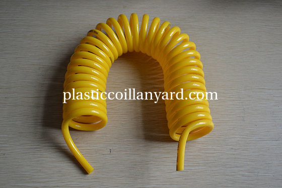 Custom Yellow Plastic Big Coiled Bungee Cord Lanyard supplier