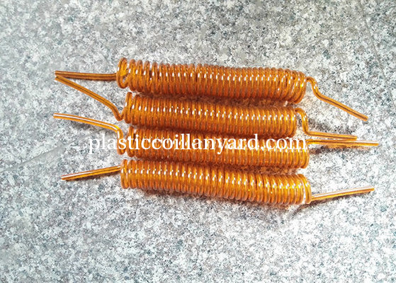 Custom Yellow Plastic Big Coiled Bungee Cord Lanyard supplier