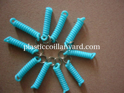 Safety Short 3CM Length Red Coiled Cable by 90 Degree Weld on Two Ends supplier
