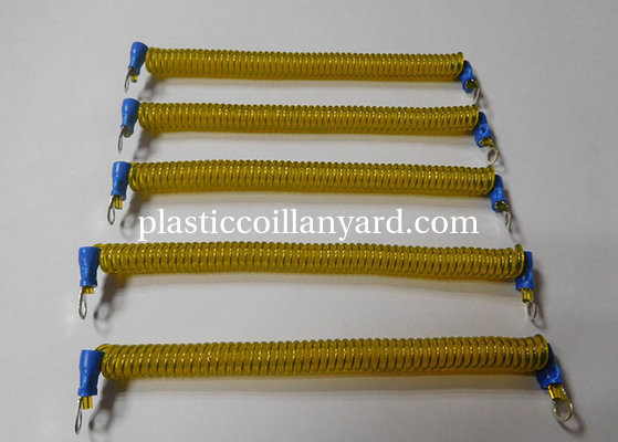120MM Clear Spiral Coiled Urethane Tether w/Screw Terminal Connectors supplier