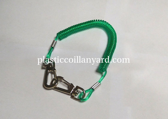 Quick Release Colorful Tool Coiled Lanyards with Clips 2pcs and SS Split Ring and Wire loop connector supplier